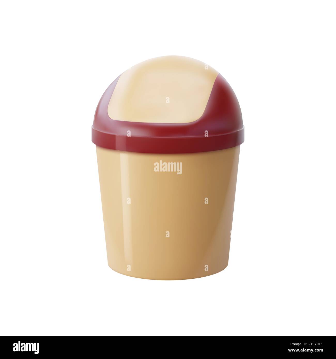 Realistic bucket, plastic container and bin. Isolated 3d vector durable ...