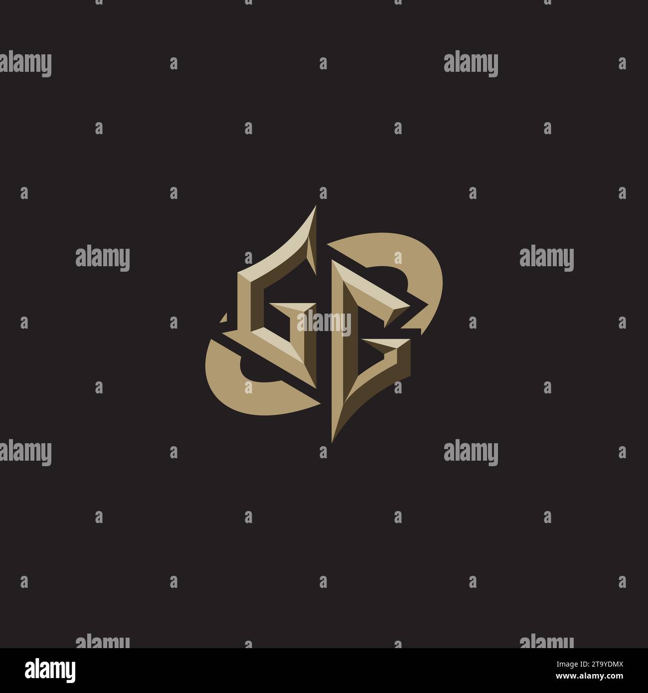 GG Premium Initial Gaming Logo designs, themes and templates for gaming ...