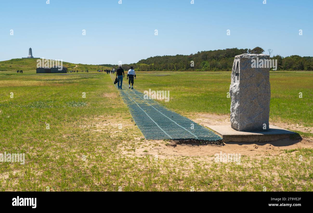 The Fourth Flight Marker at Wright Brothers National Memorial in North ...