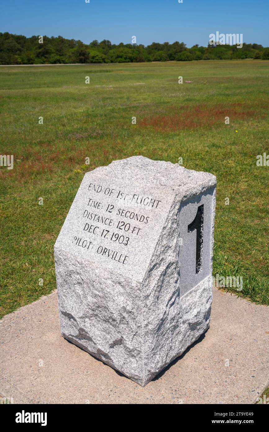 The First Flight Marker at Wright Brothers National Memorial in North ...