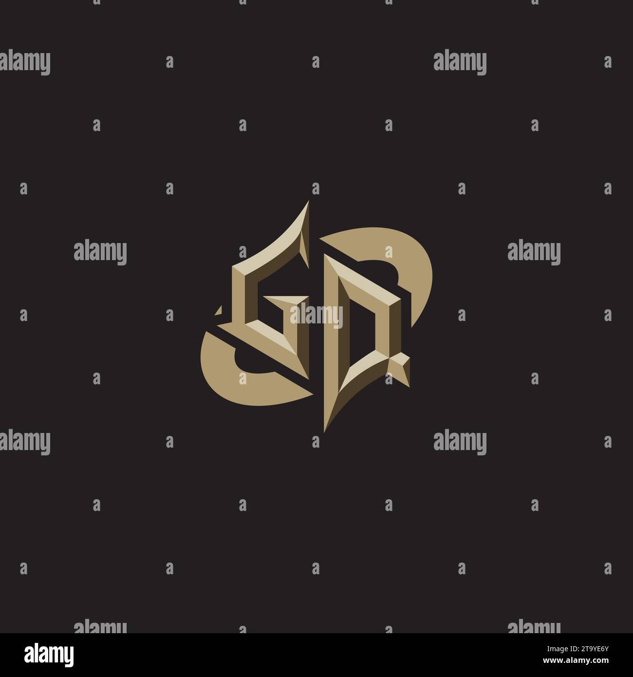 GQ Premium Initial Gaming Logo designs, themes and templates for gaming ...