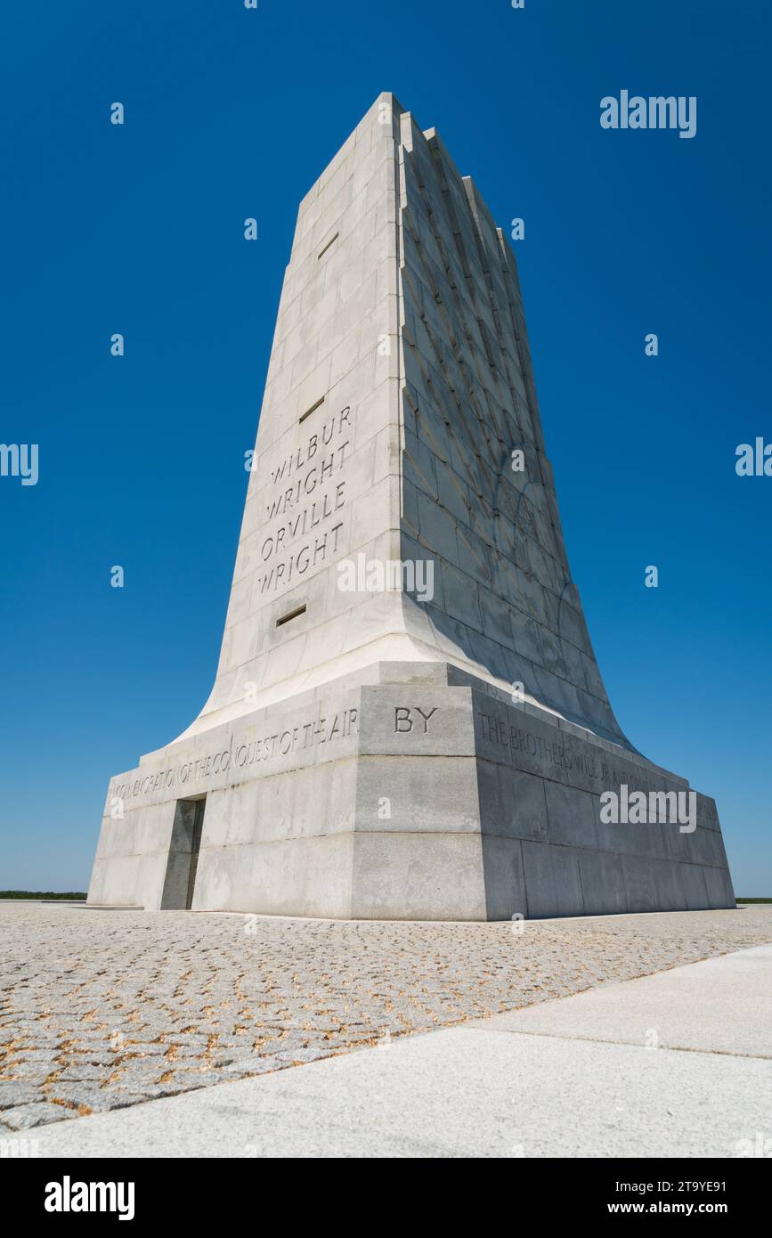 Large Monument at Wright Brothers National Memorial in North Carolina ...