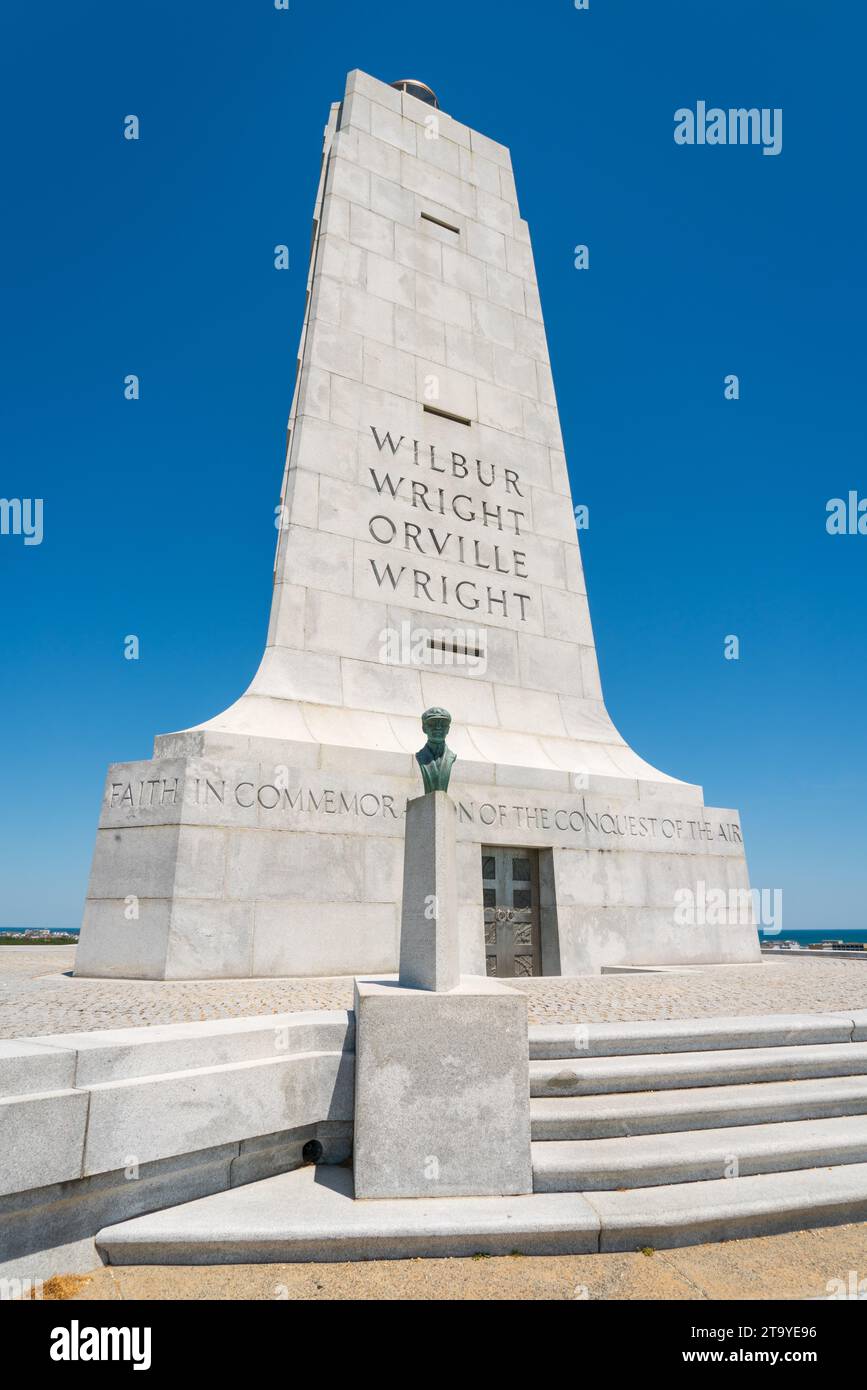 Large Monument at Wright Brothers National Memorial in North Carolina ...