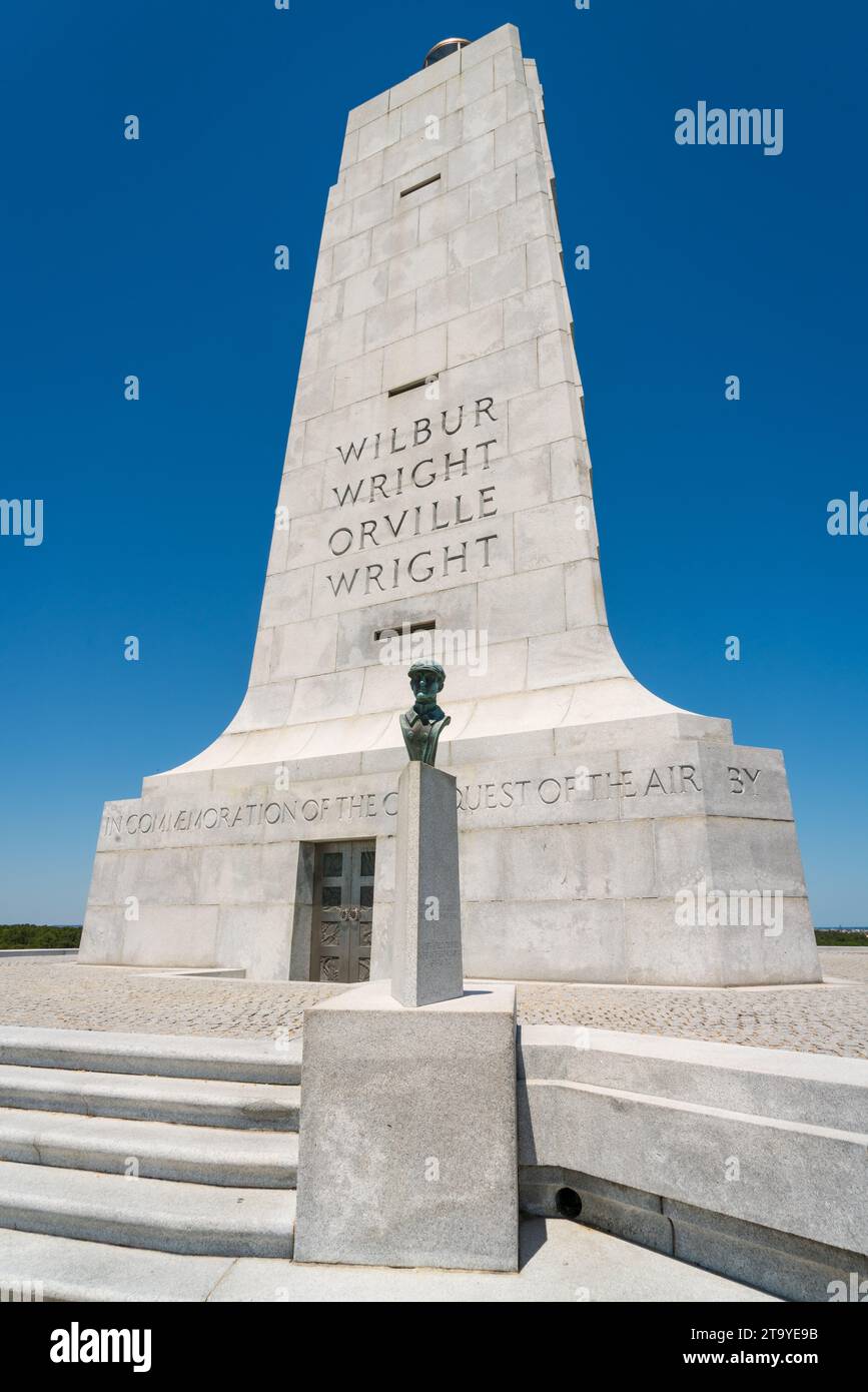 Large Monument at Wright Brothers National Memorial in North Carolina ...
