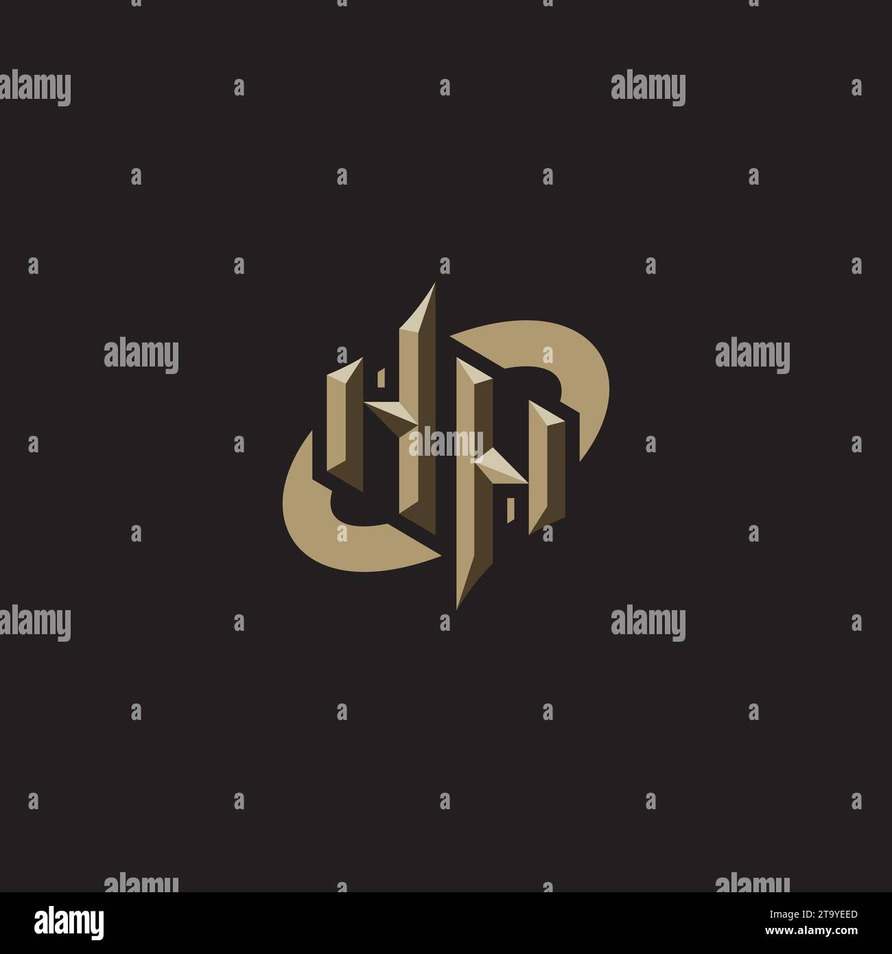 HH Premium Initial Gaming Logo designs, themes and templates for gaming ...