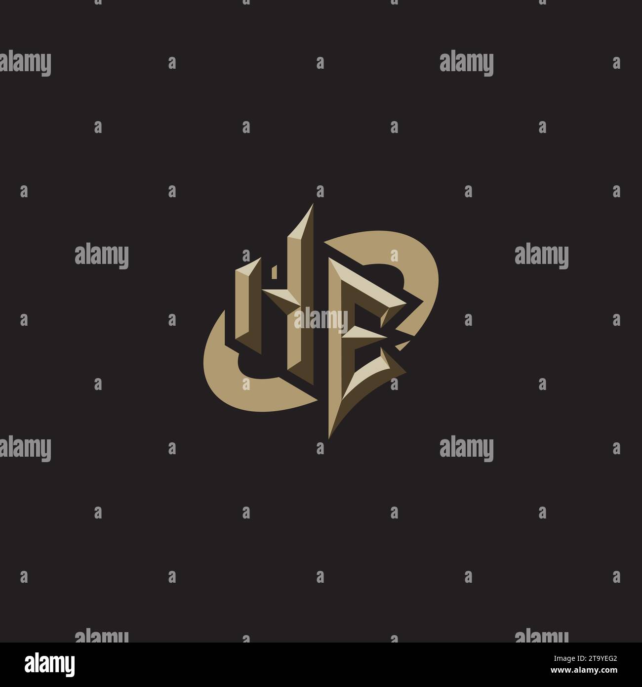 HE Premium Initial Gaming Logo designs, themes and templates for gaming ...