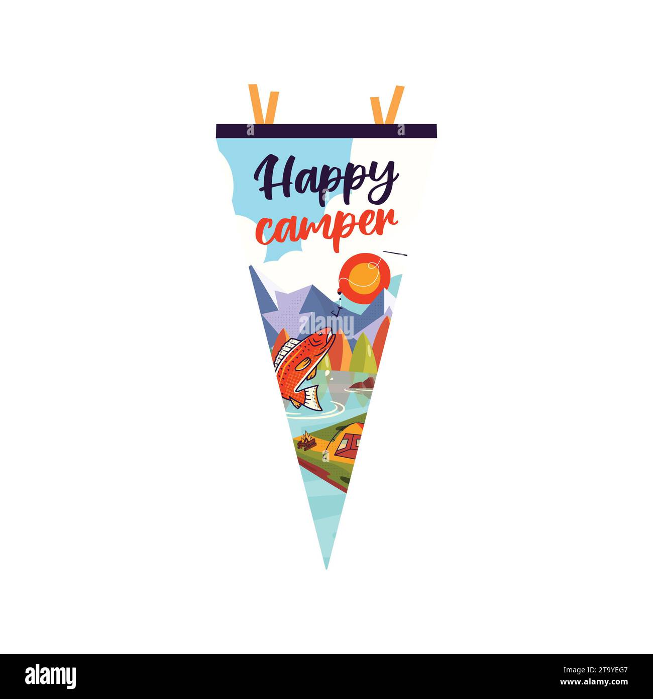 Adventure pennant. Camping Pennant flag design. Vintage outdoor ...