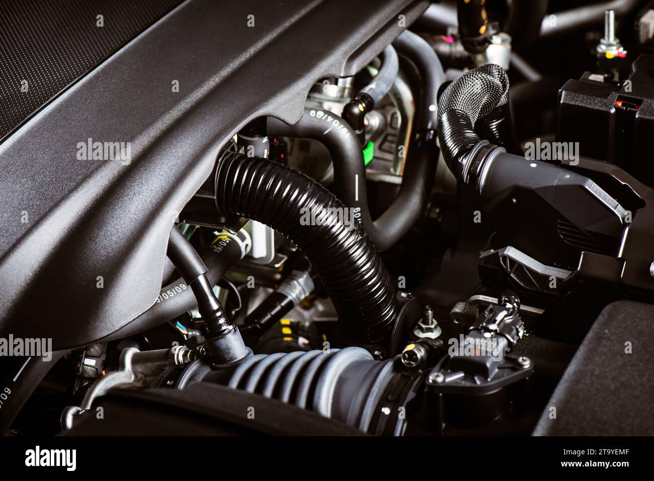 Abstract details in the engine room of the car Stock Photo - Alamy