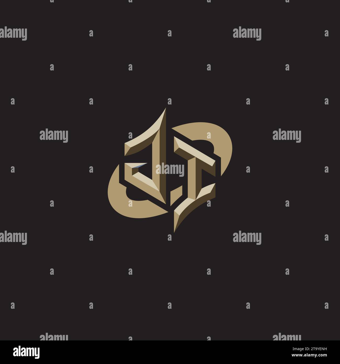 JI Premium Initial Gaming Logo designs, themes and templates for gaming ...