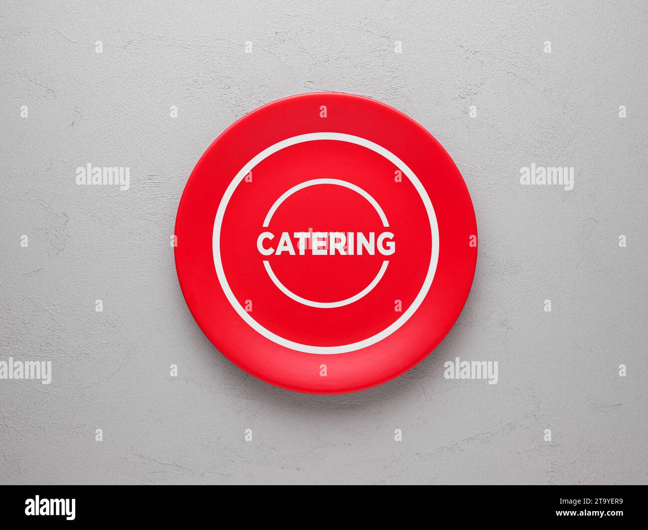 Catering plate on red hi-res stock photography and images - Alamy