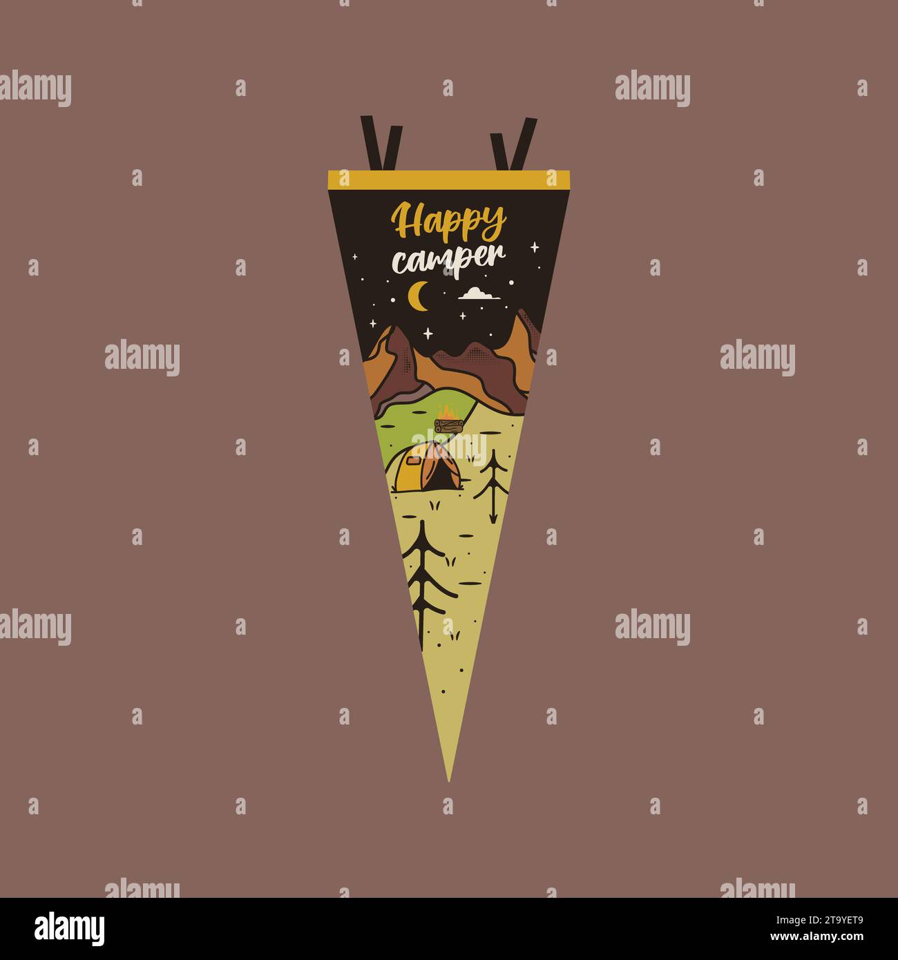 Adventure pennant. Camping Pennant flag design. Vintage outdoor ...