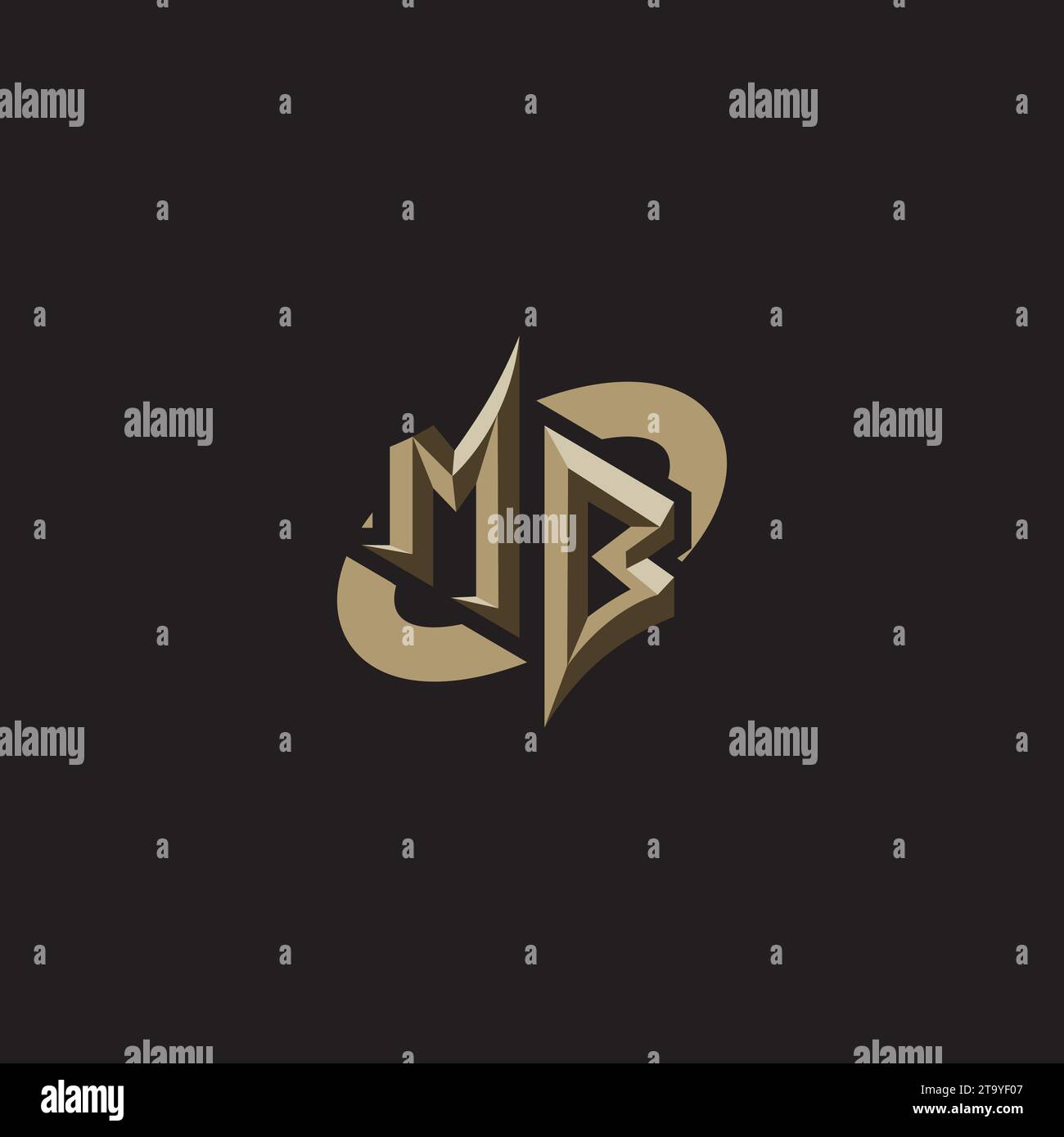 MB Premium Initial Gaming Logo designs, themes and templates for gaming ...