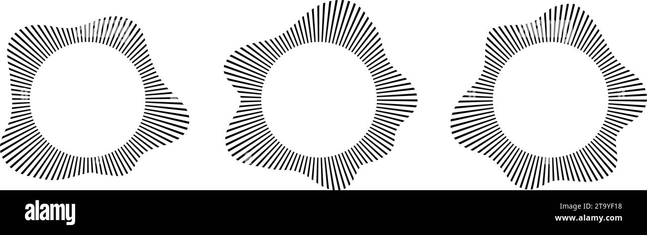 Circle sound wave equalizer Black and White Stock Photos & Images - Alamy