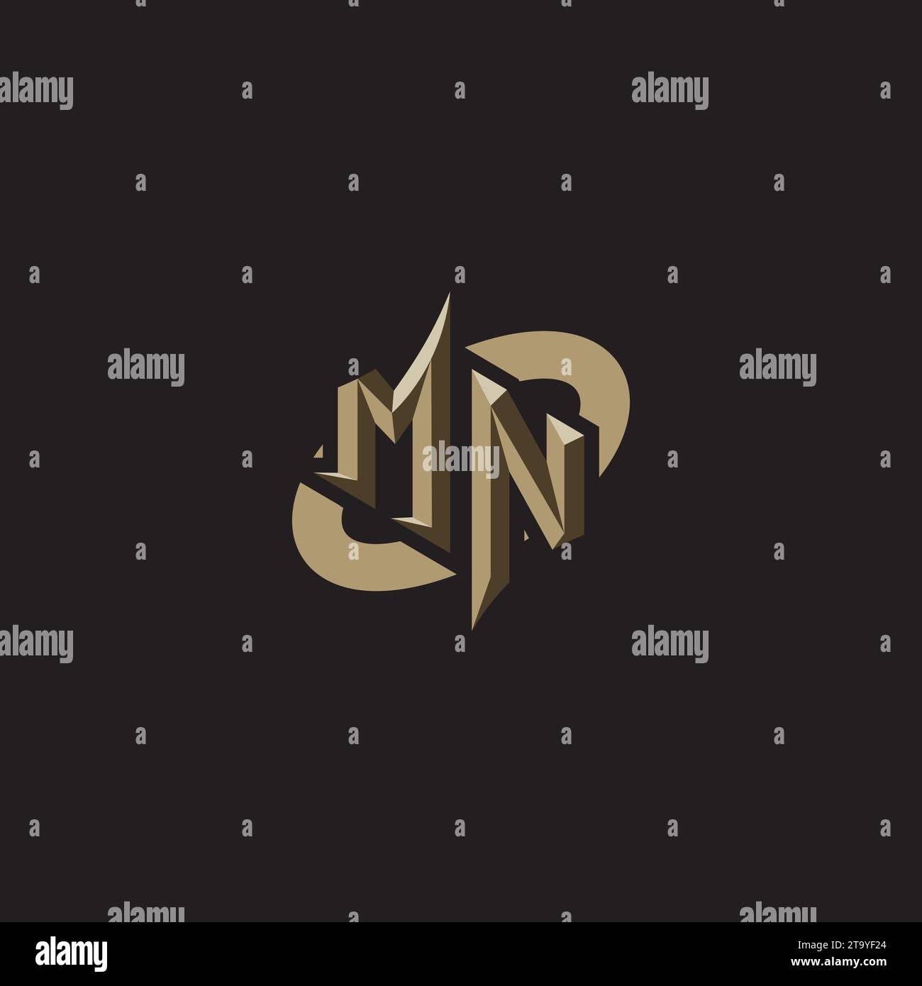 MN Premium Initial Gaming Logo designs, themes and templates for gaming ...