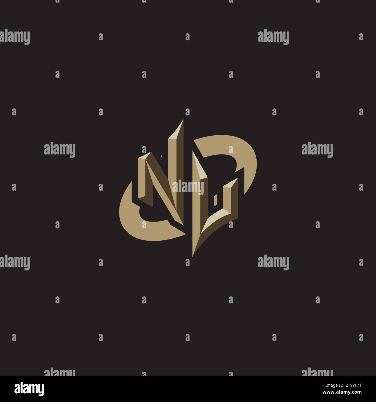 NV Premium Initial Gaming Logo designs, themes and templates for gaming ...