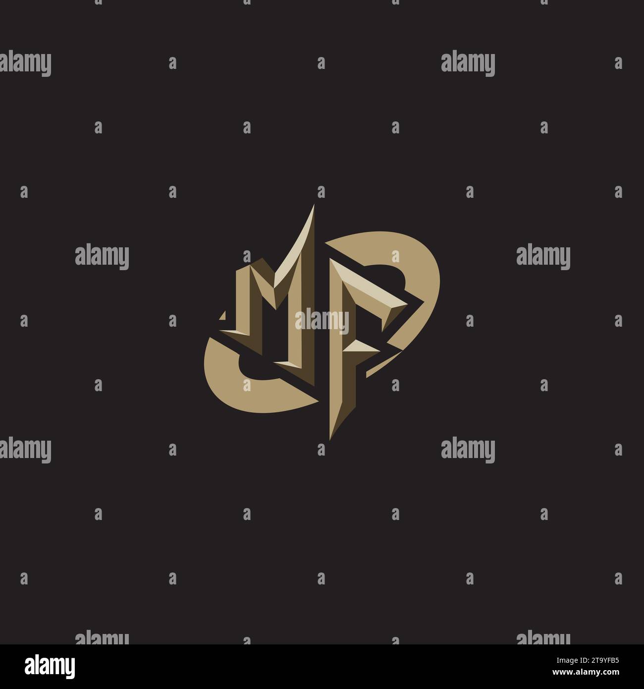 MF Premium Initial Gaming Logo designs, themes and templates for gaming ...
