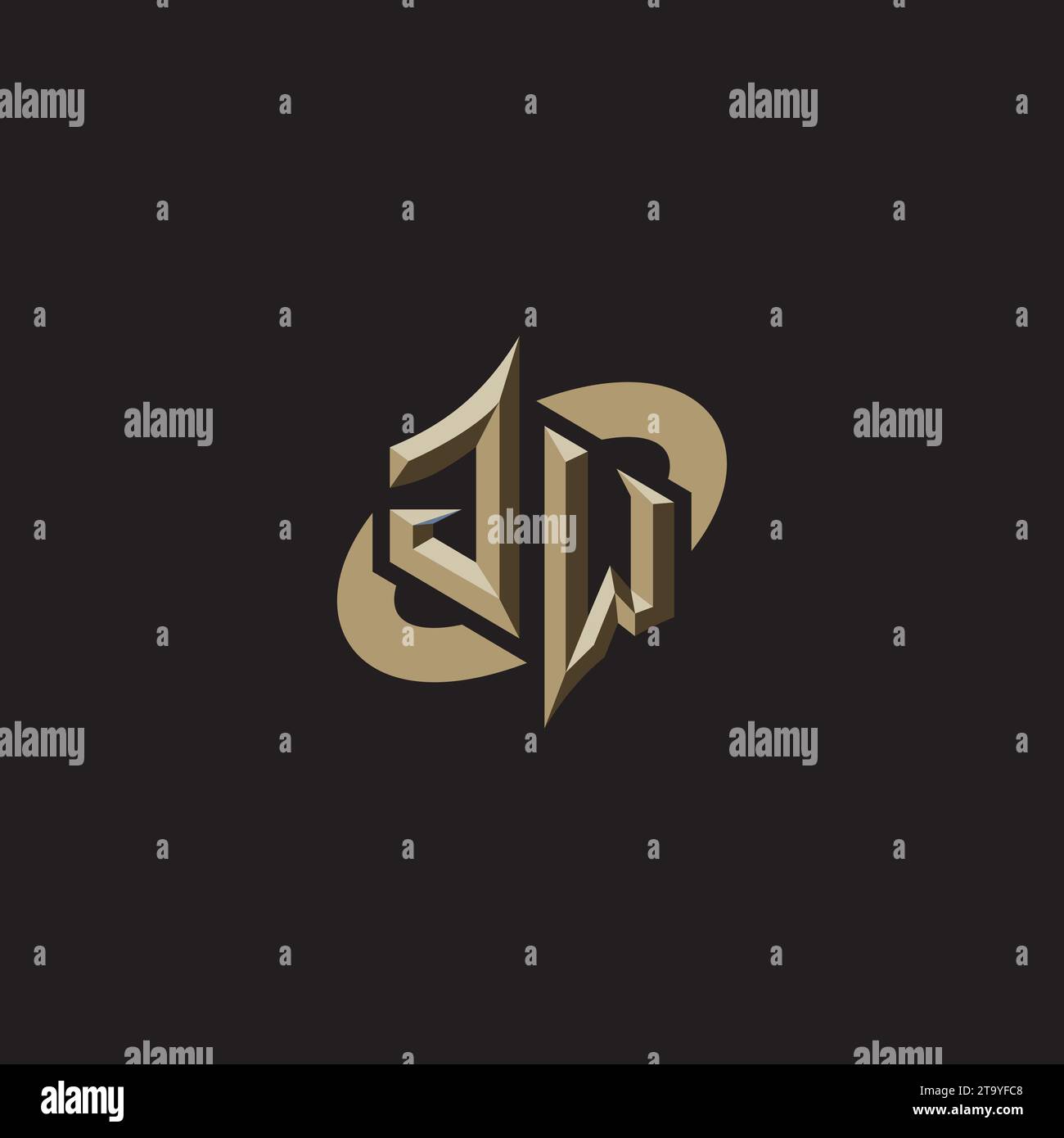 JW Premium Initial Gaming Logo designs, themes and templates for gaming ...