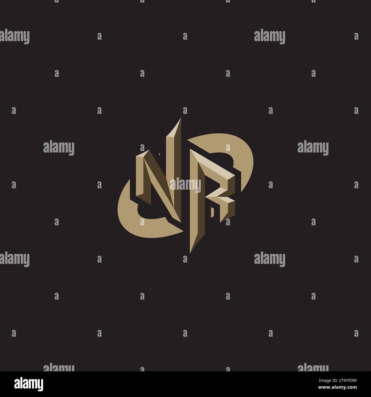 NR Premium Initial Gaming Logo designs, themes and templates for gaming ...