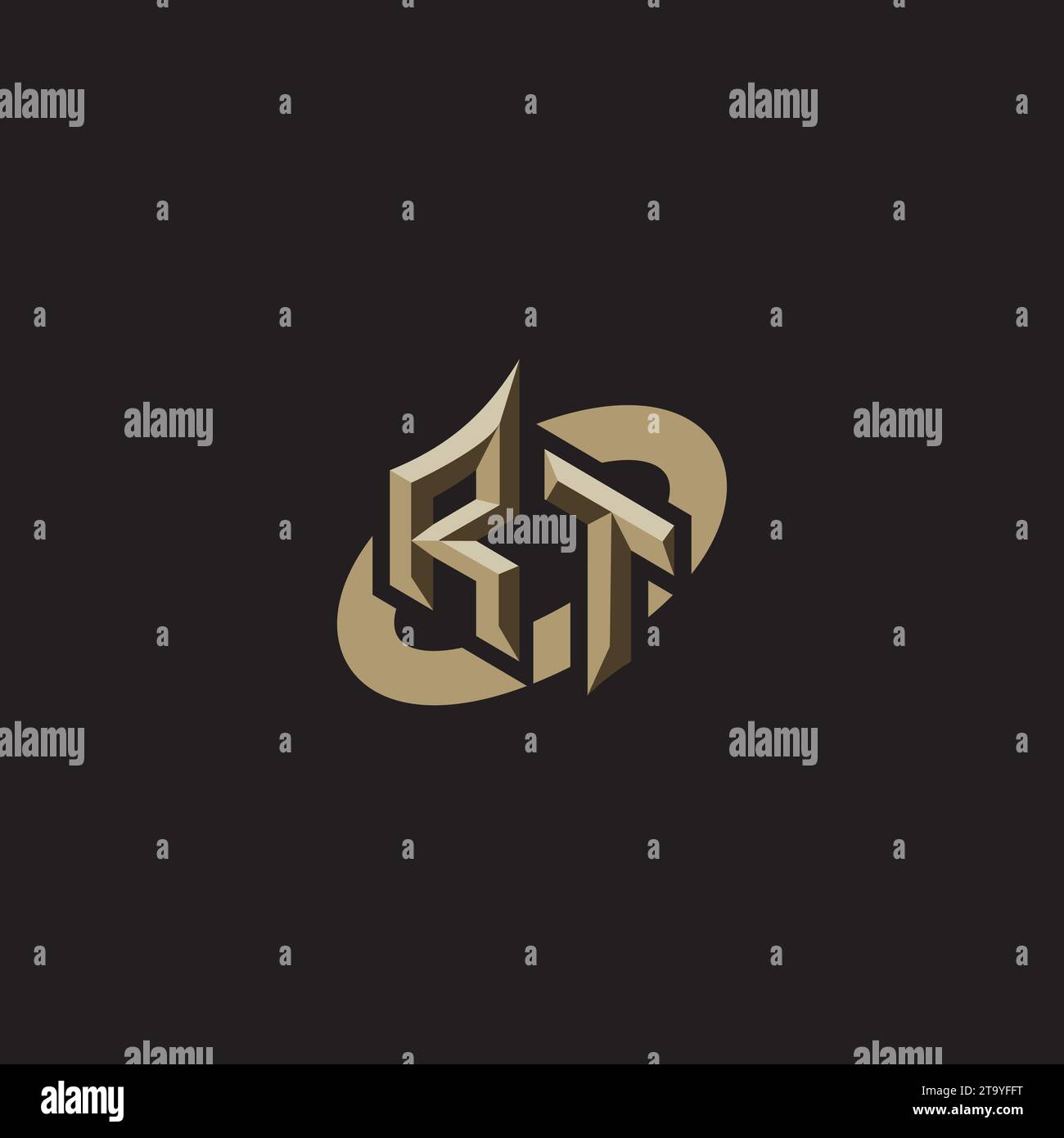 RT Premium Initial Gaming Logo designs, themes and templates for gaming ...
