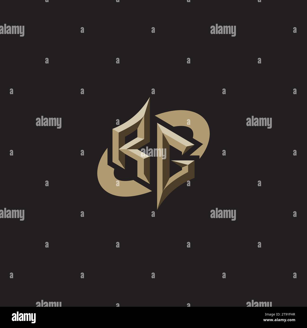 RG Premium Initial Gaming Logo designs, themes and templates for gaming ...
