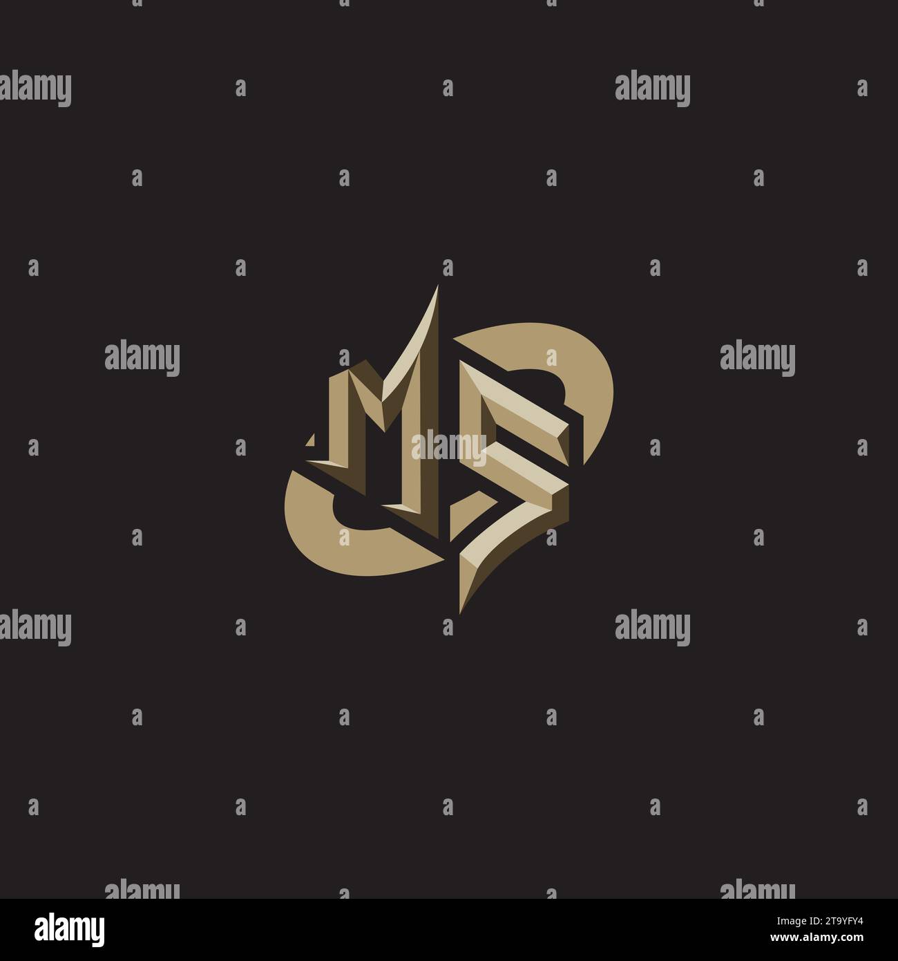 MS Premium Initial Gaming Logo designs, themes and templates for gaming ...