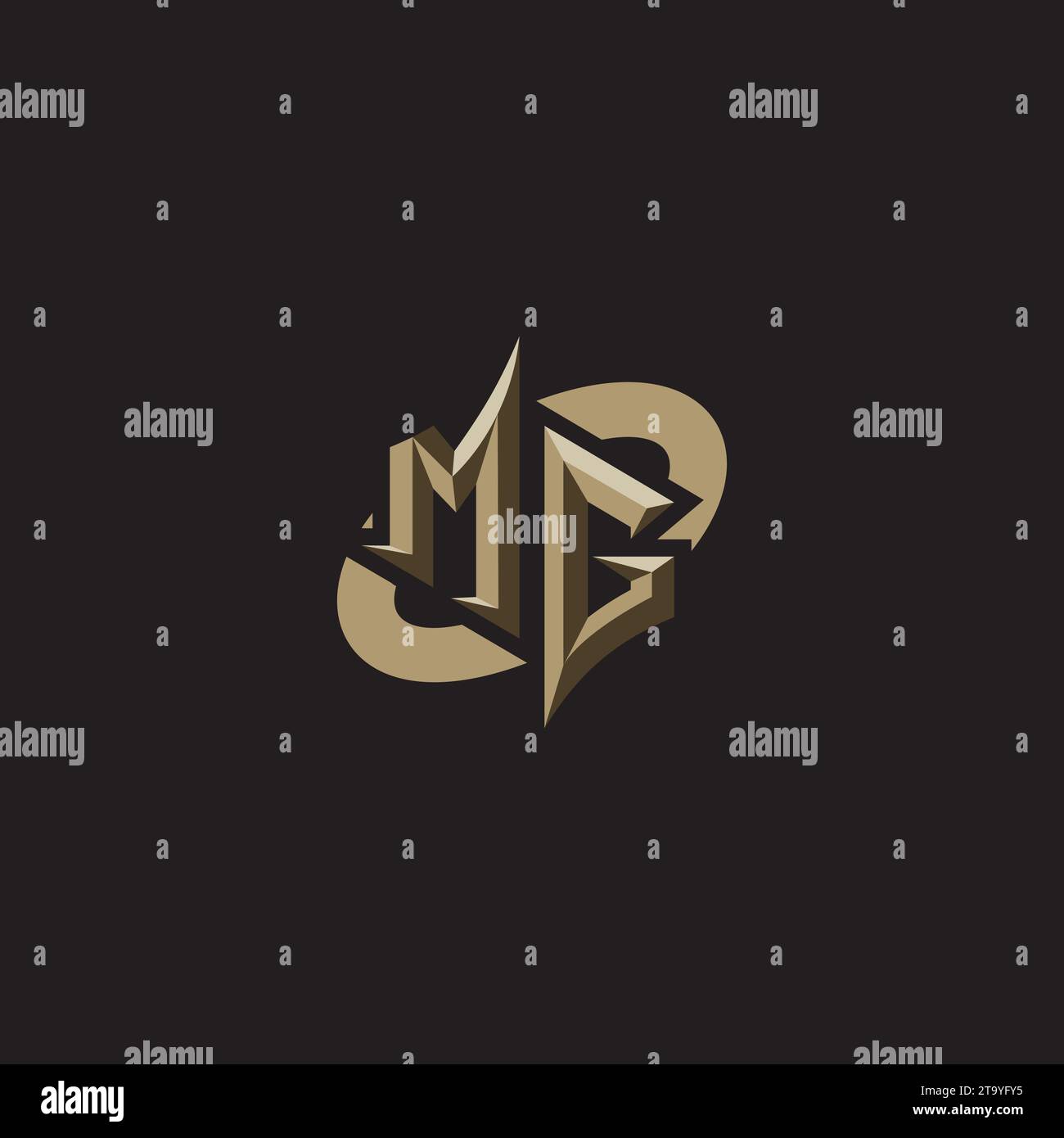 MG Premium Initial Gaming Logo designs, themes and templates for gaming ...