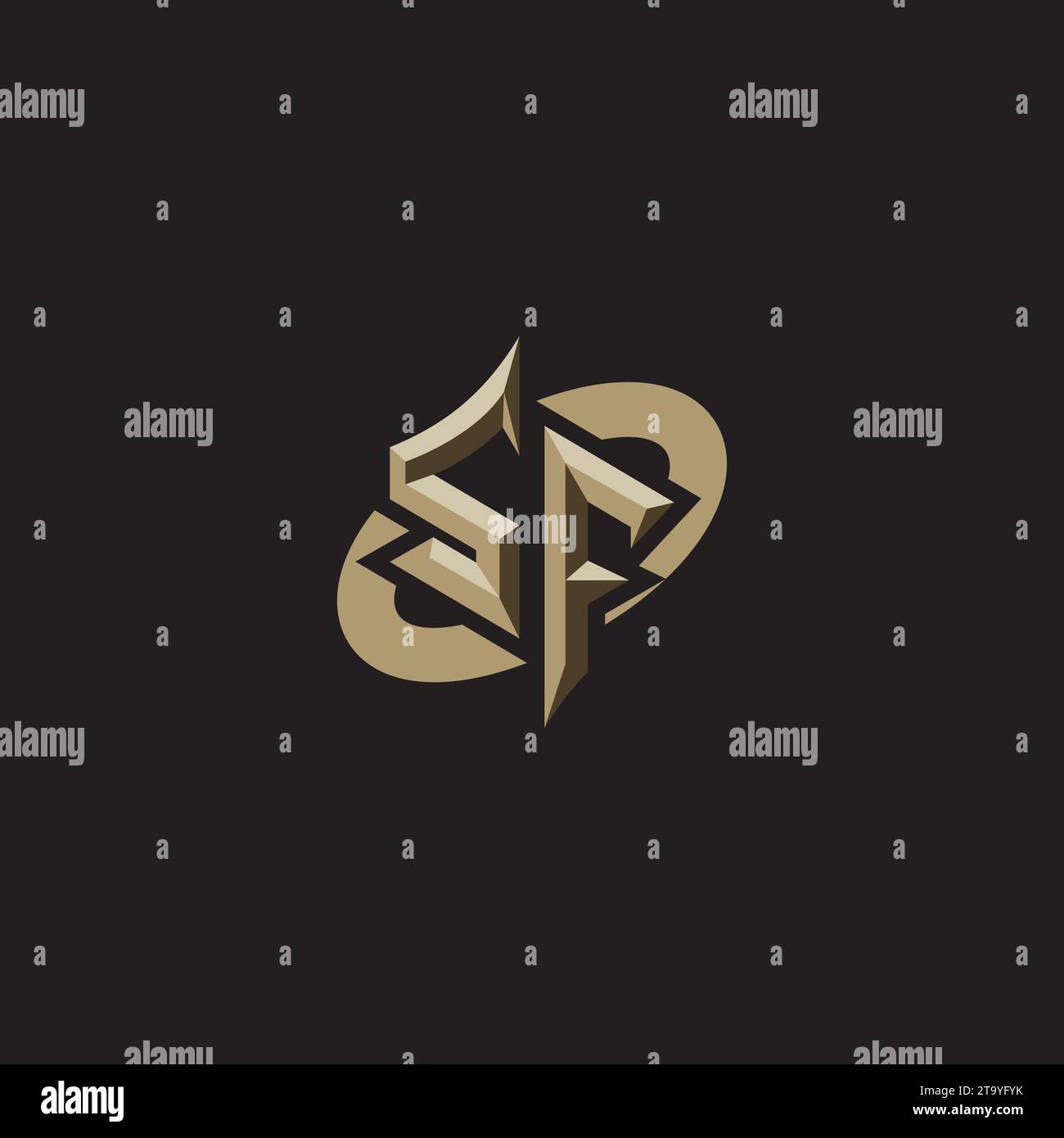 SF Premium Initial Gaming Logo designs, themes and templates for gaming ...