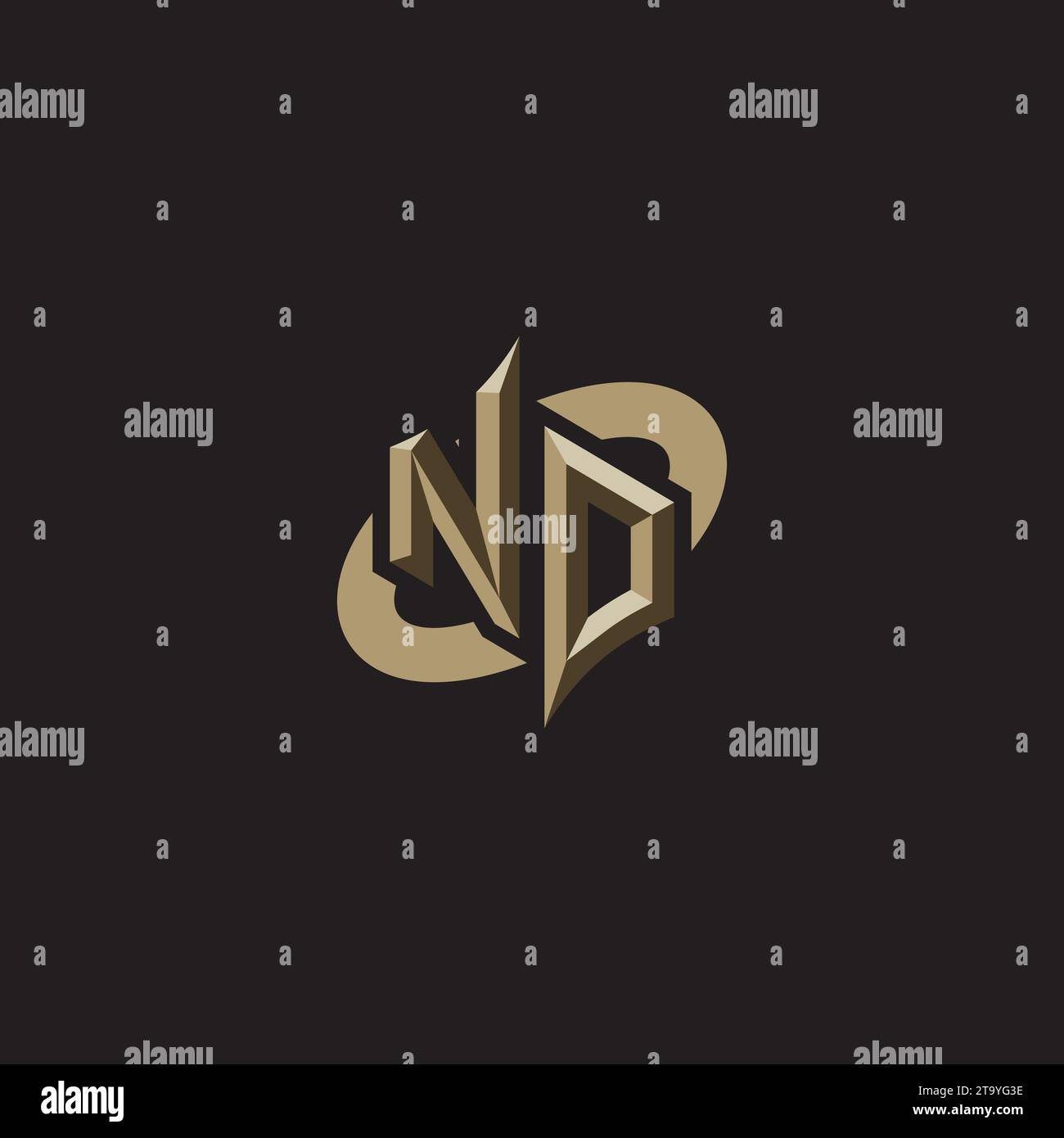 ND Premium Initial Gaming Logo designs, themes and templates for gaming ...