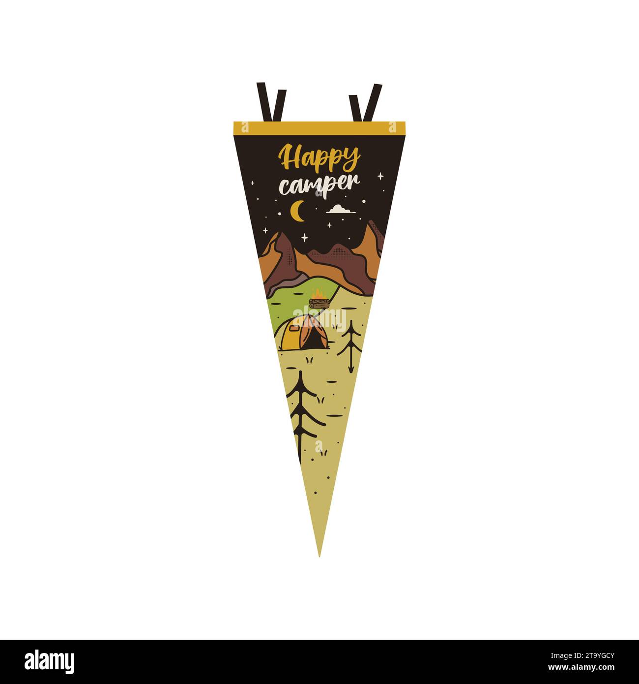 Adventure pennant. Camping Pennant flag design. Vintage outdoor ...