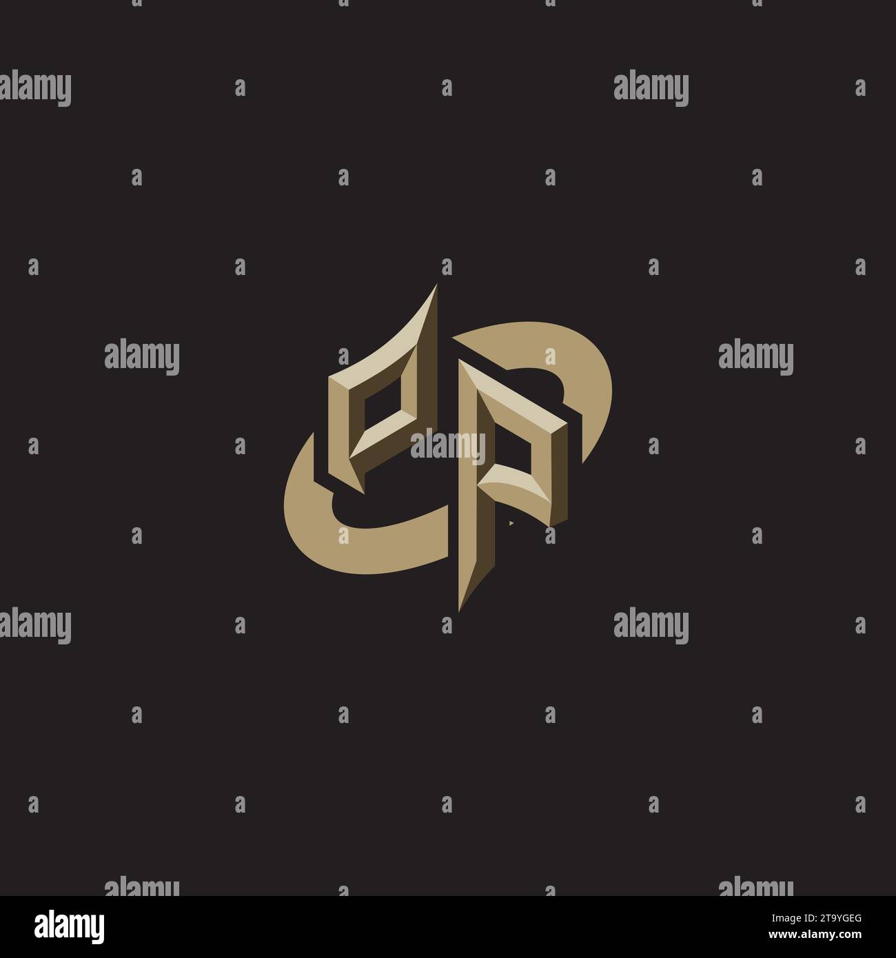 PP Premium Initial Gaming Logo designs, themes and templates for gaming ...