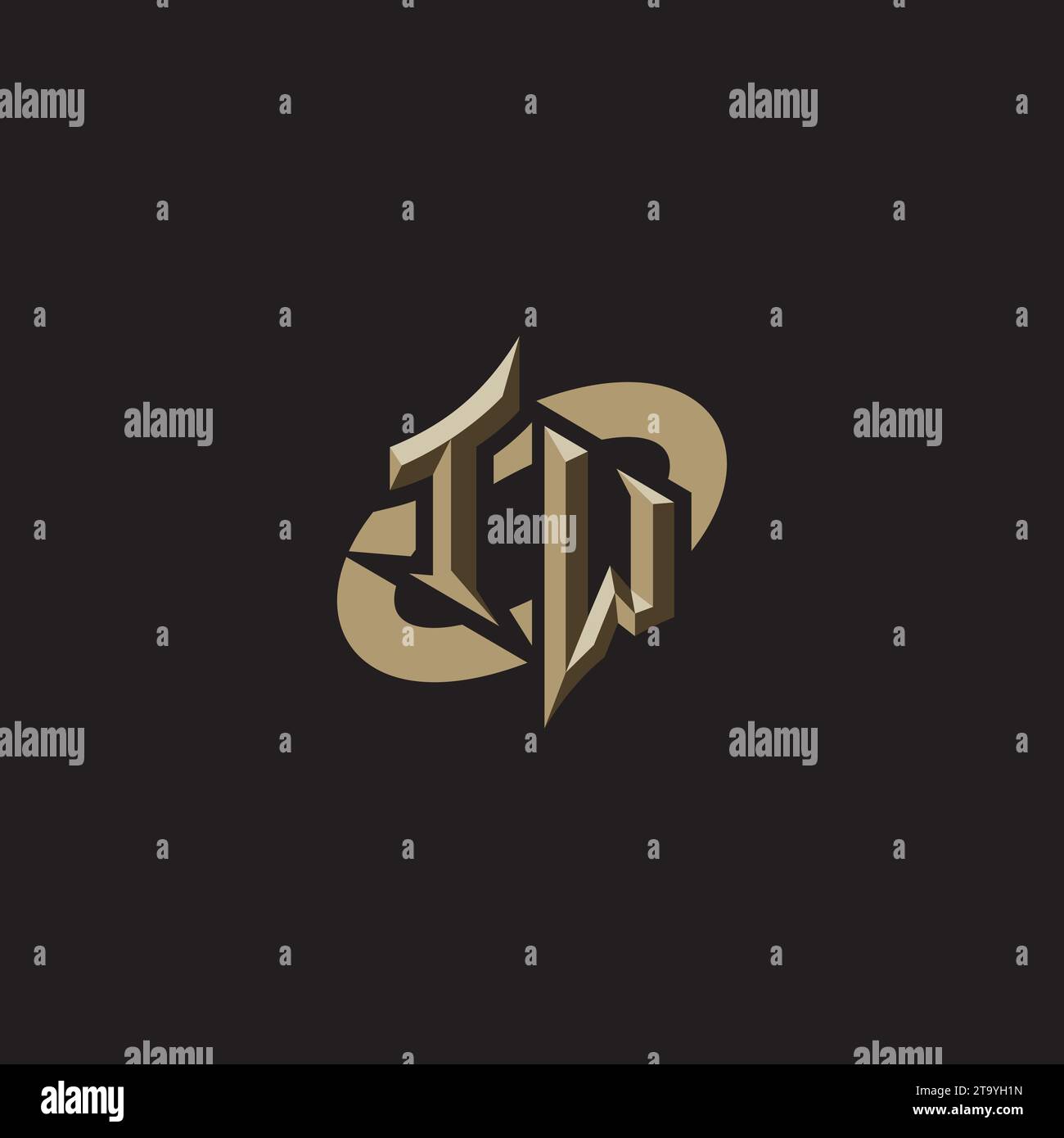 TW Premium Initial Gaming Logo designs, themes and templates for gaming ...