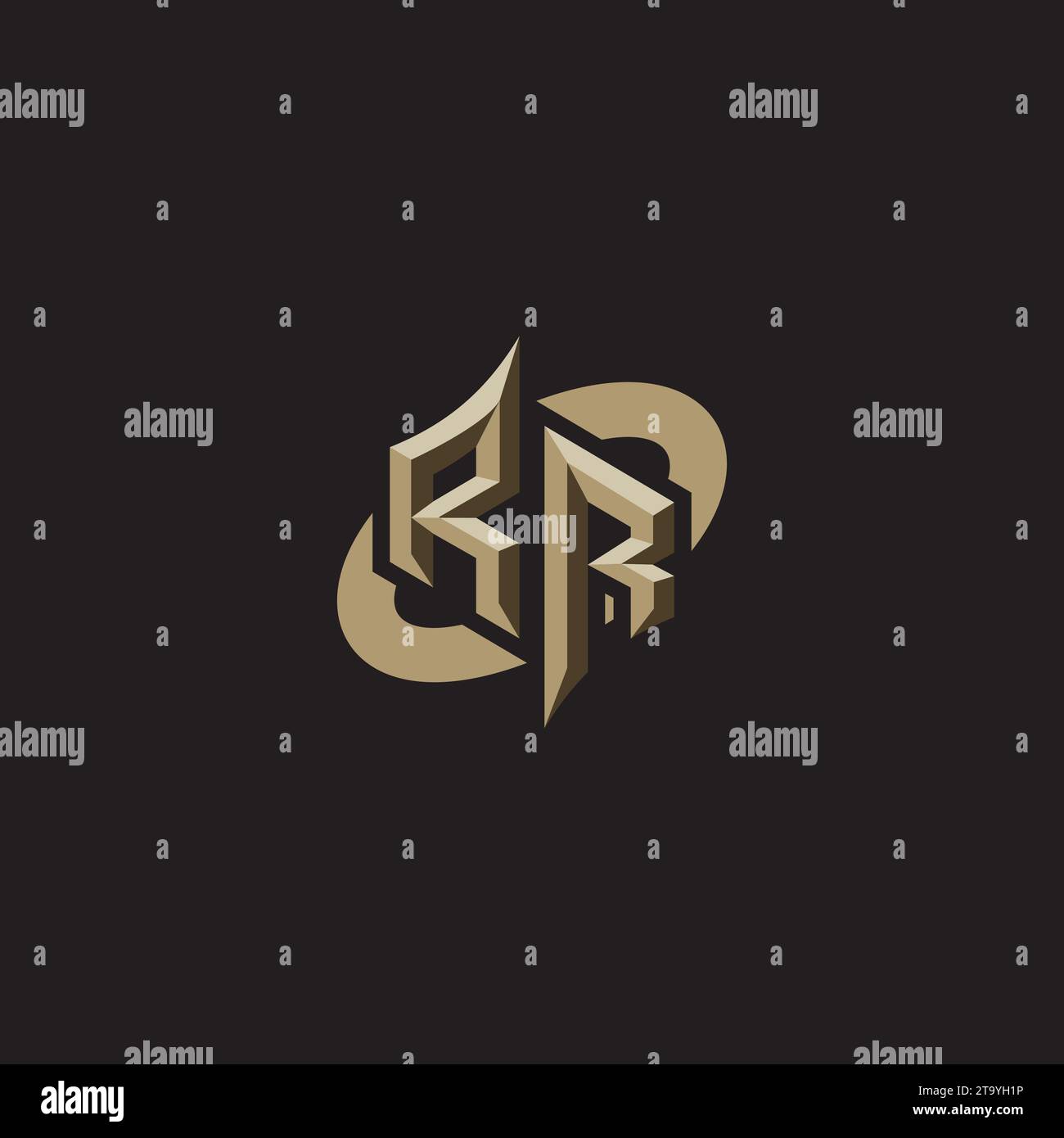 RR Premium Initial Gaming Logo designs, themes and templates for gaming ...