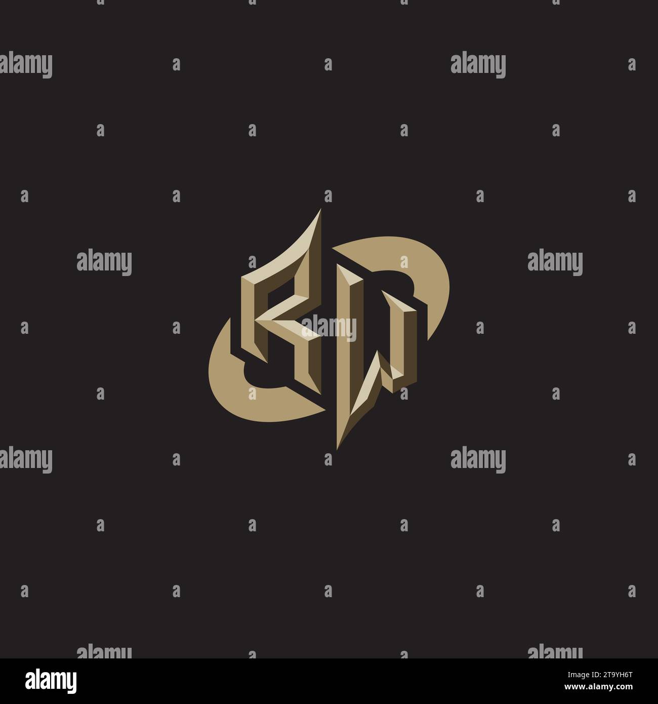 RW Premium Initial Gaming Logo designs, themes and templates for gaming ...