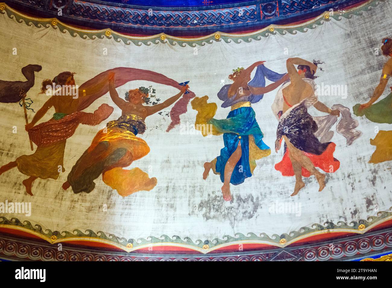 Decorated wall in sala Pompeiana (Pompeian room) - Teatro Massimo ...