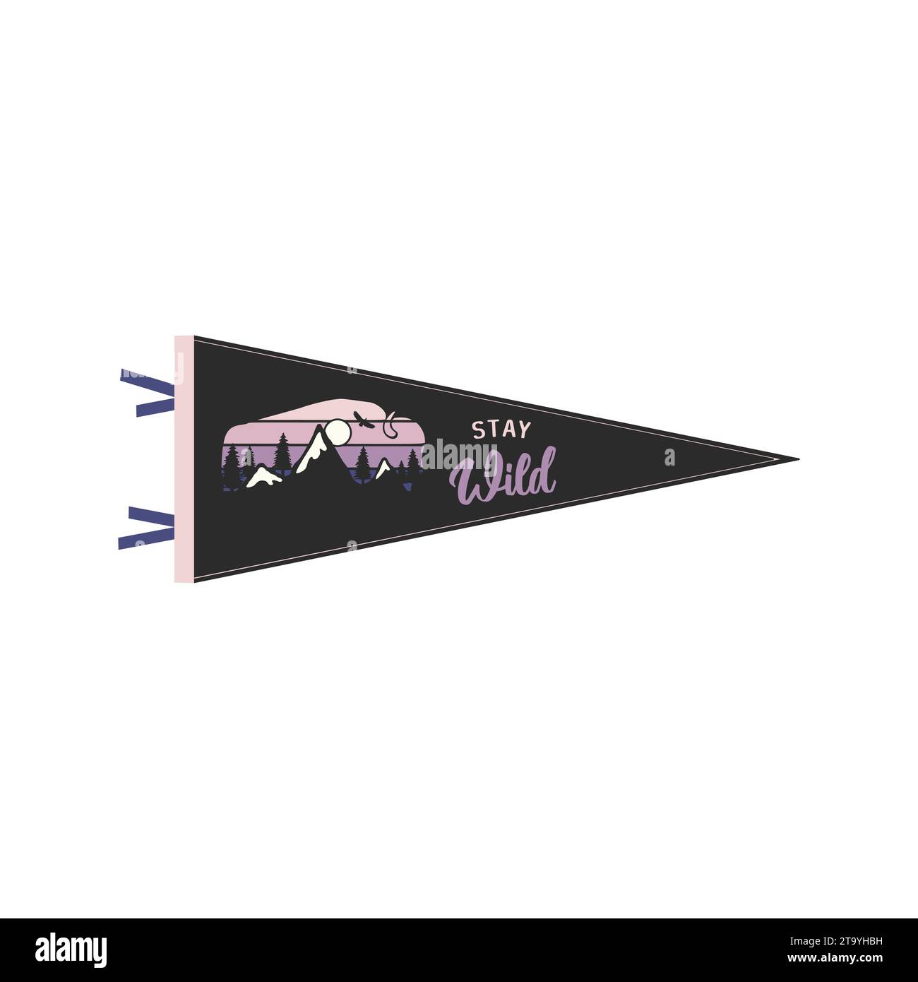 Adventure pennant. Camping Pennant flag design. Vintage outdoor ...