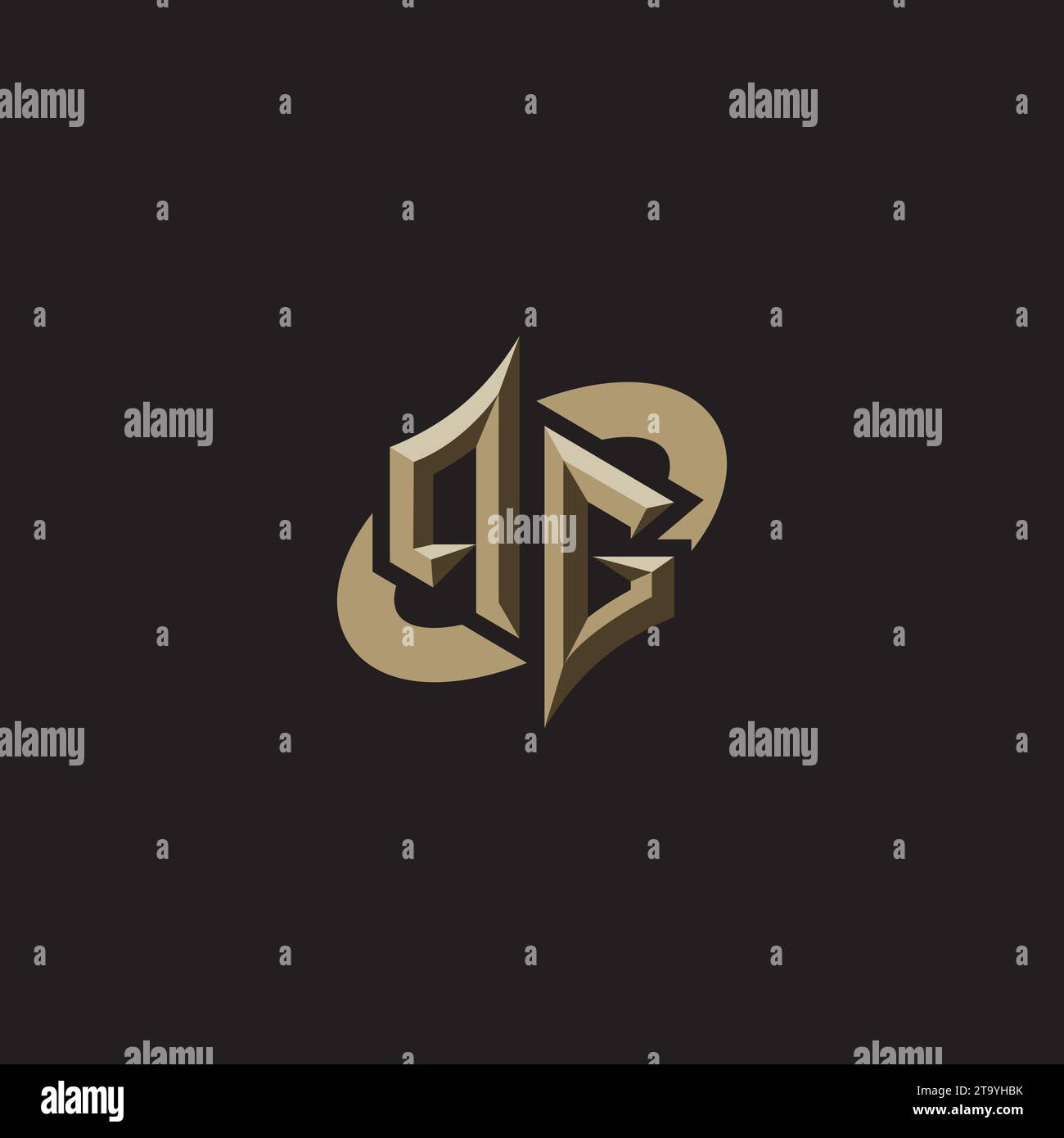 QG Premium Initial Gaming Logo designs, themes and templates for gaming ...