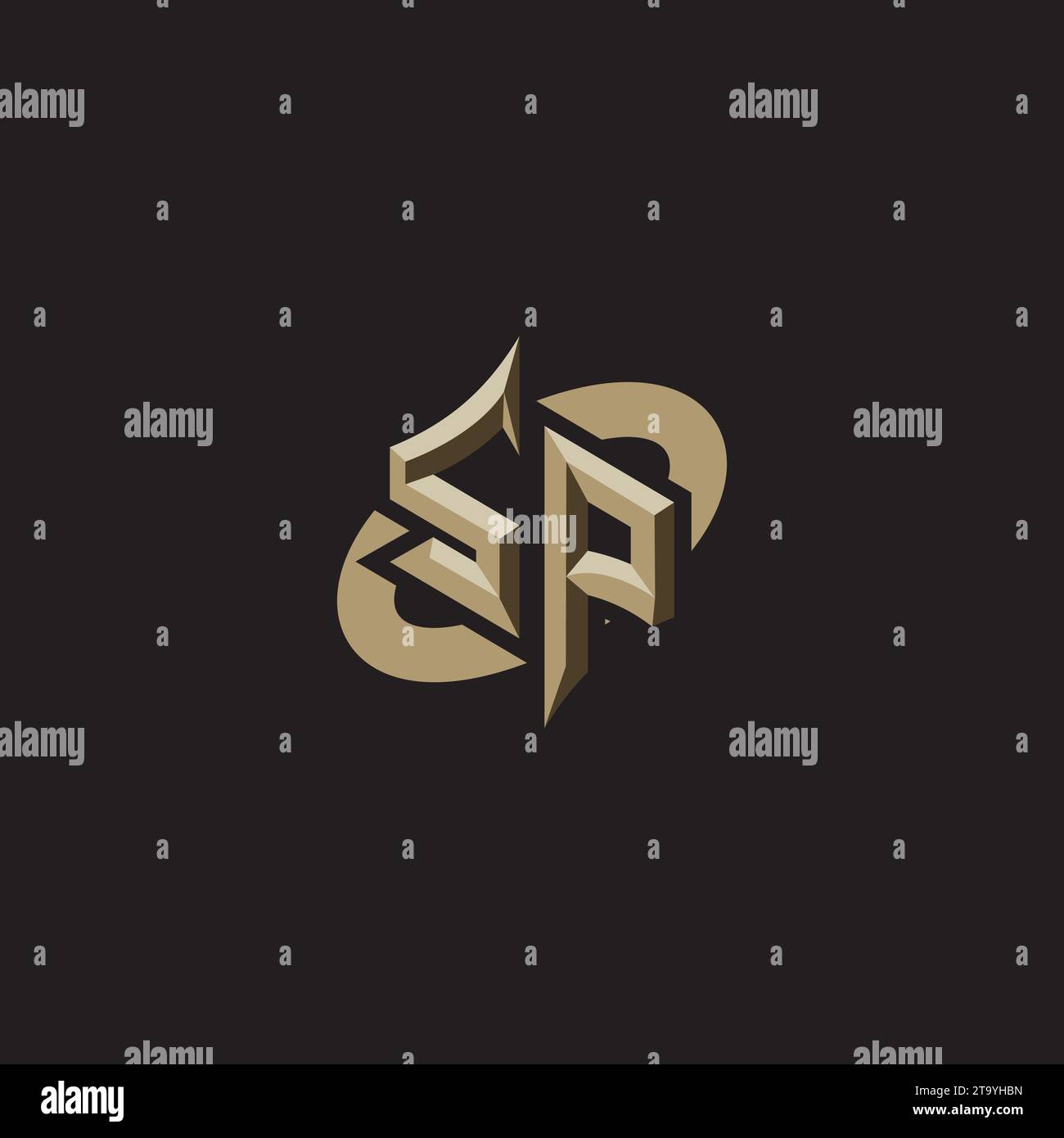 SP Premium Initial Gaming Logo designs, themes and templates for gaming ...