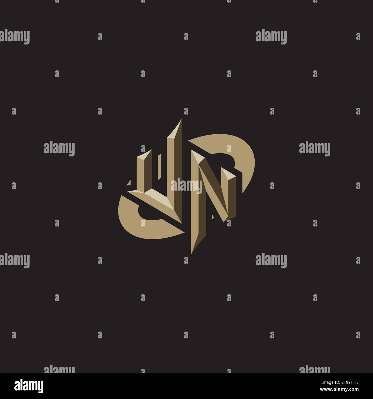 UN Premium Initial Gaming Logo designs, themes and templates for gaming ...