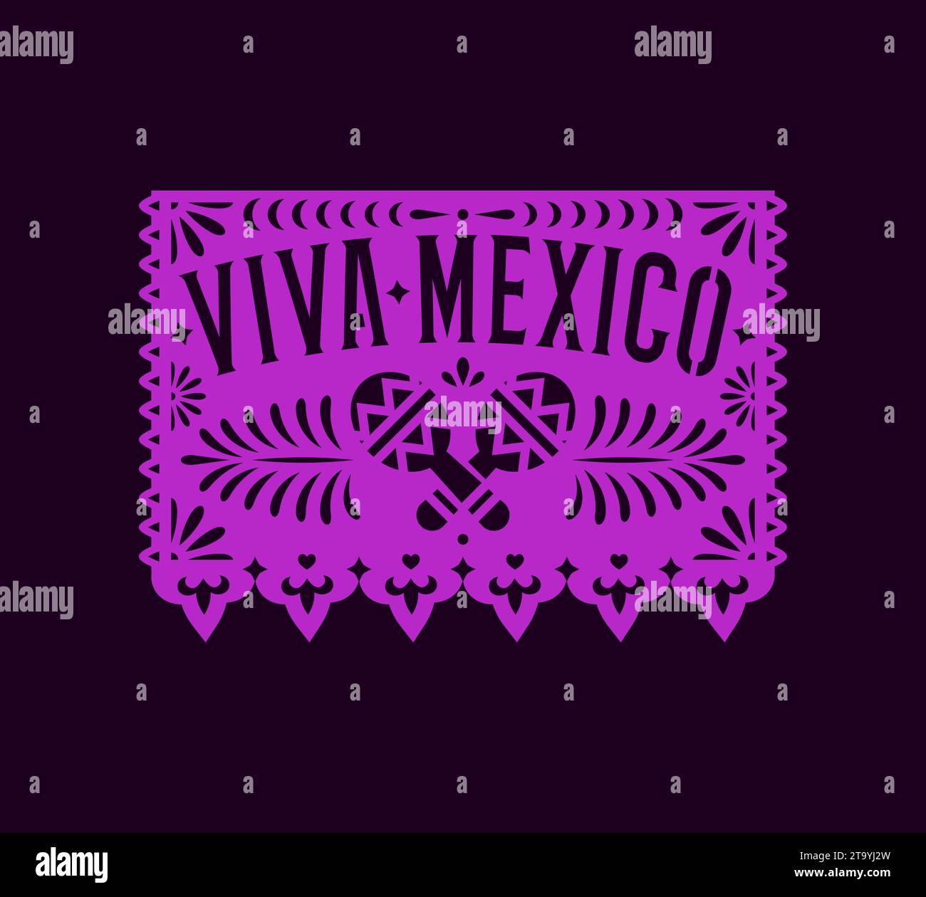 Mexican papel picado paper flag hi-res stock photography and images - Alamy