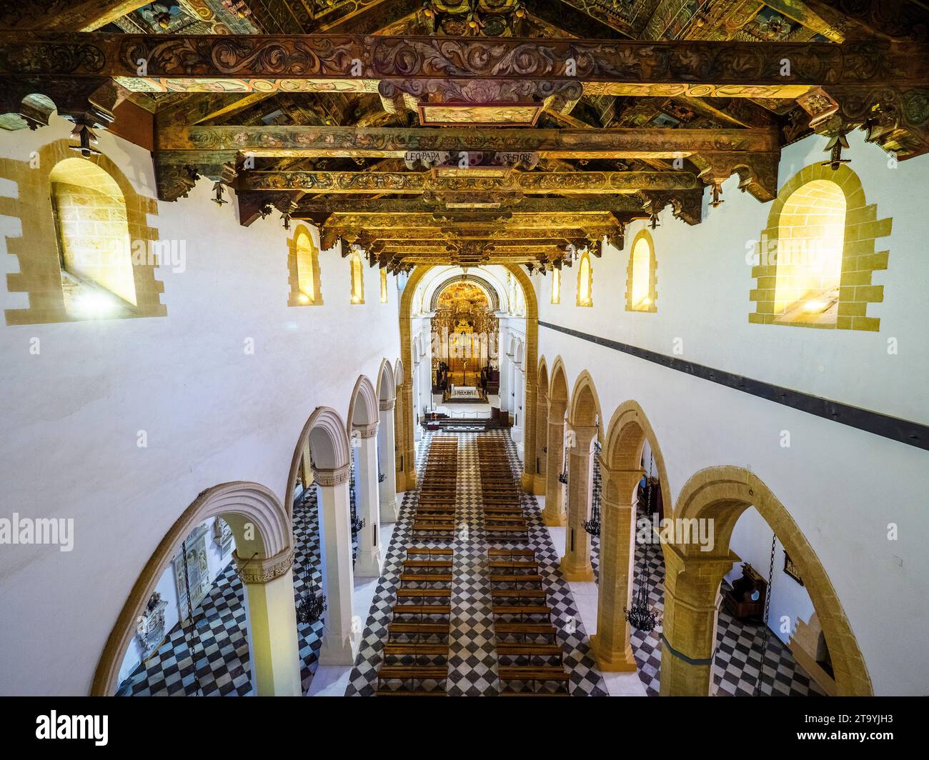Central nave and his Truss painting ceiling (1511-1514) in the ...