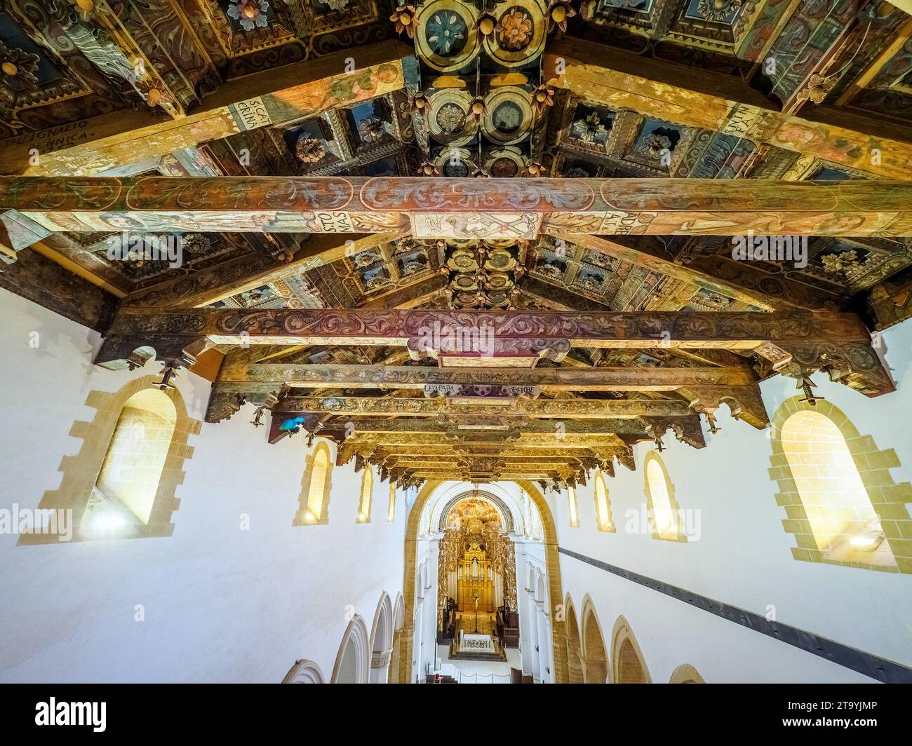 Truss painting ceiling (1511-1514) of the main nave in the Agrigento ...