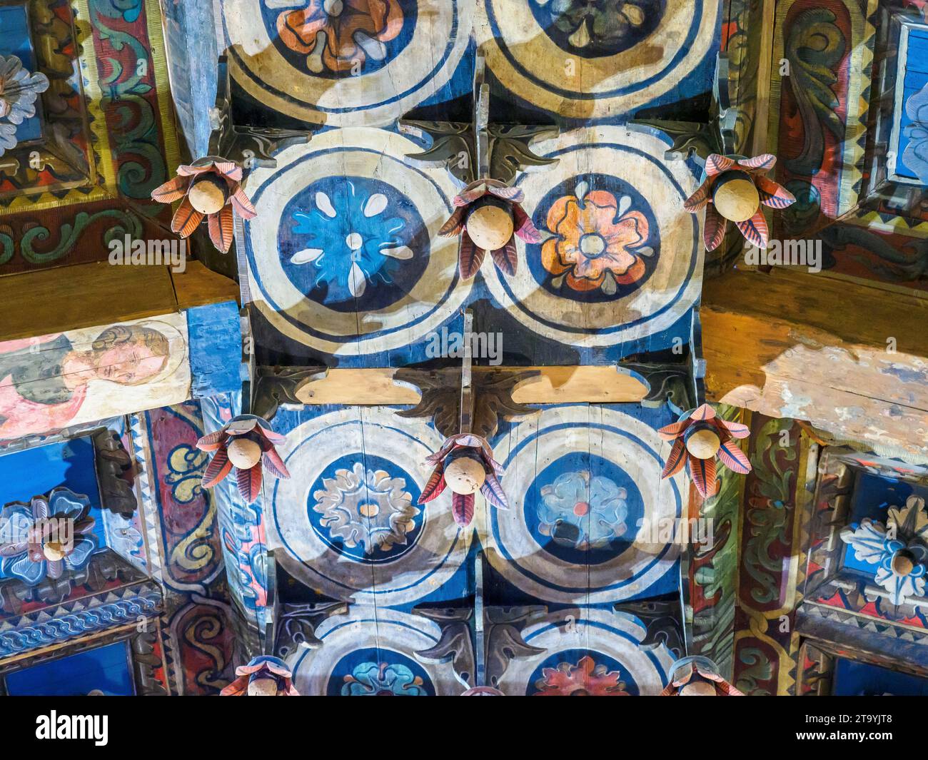Truss painting ceiling (1511-1514) of the main nave in the Agrigento ...