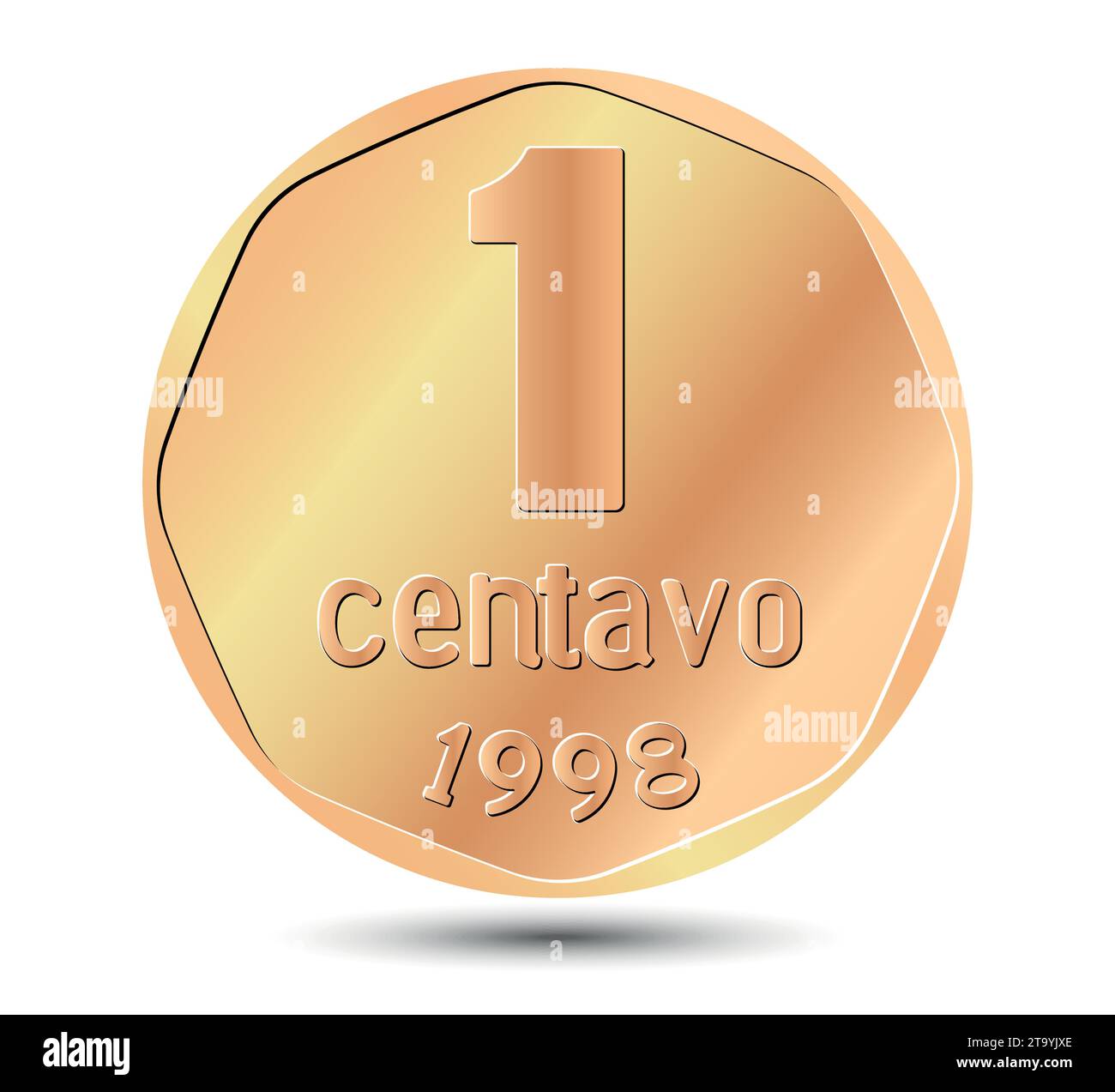 Argentine 1 centavo coin. Vector illustration Stock Vector Image & Art ...