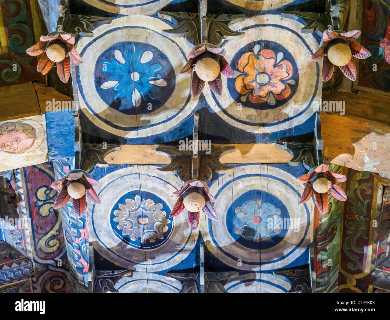Truss painting ceiling (1511-1514) of the main nave in the Agrigento ...