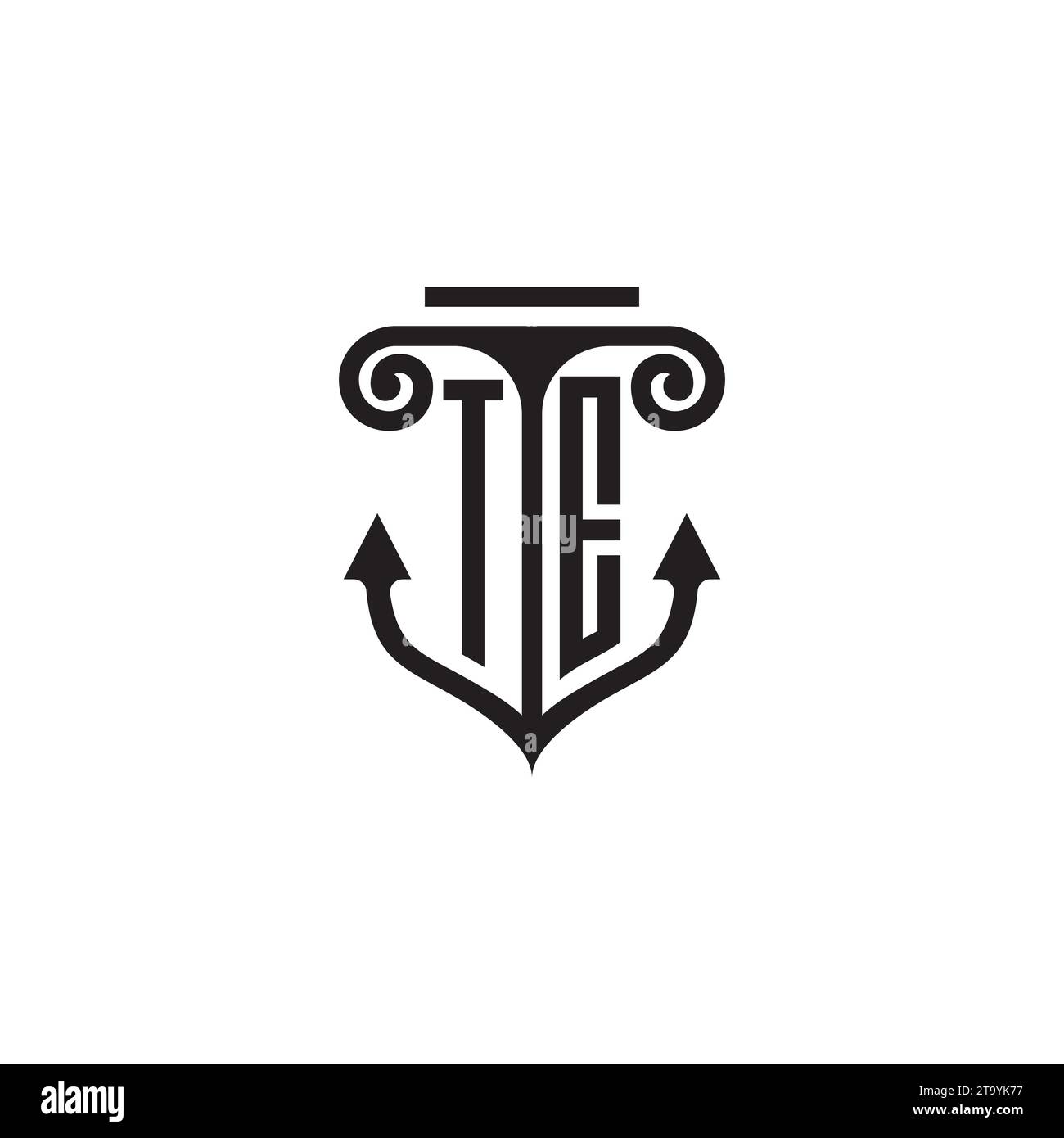 Te letter logo design Cut Out Stock Images & Pictures - Alamy