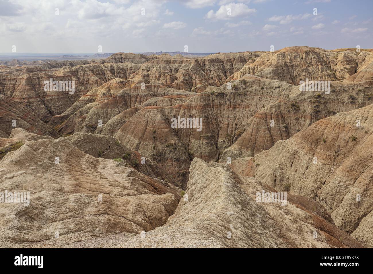 Colorful mountains at White River Valley Overlook in the Badlands ...