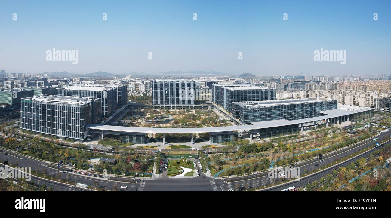HANGZHOU, CHINA - NOVEMBER 28, 2023 - An aerial photo shows the Alibaba ...