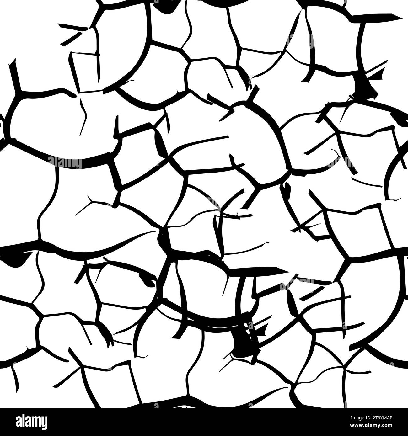 Distress Grunge Texture. Cracks seamless pattern. hand drawing. Not AI ...