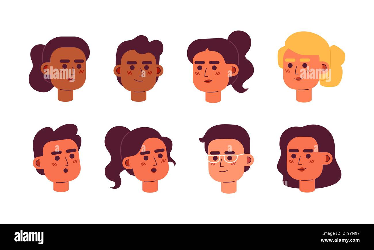 Diverse buyers sellers 2D vector avatars illustration set Stock Vector ...