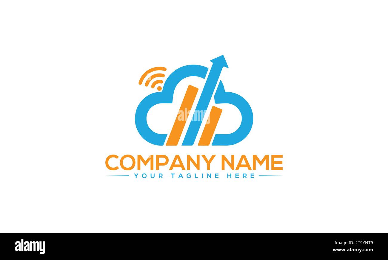 Tech Cloud Logo Design Unique and Professional Logo Design Stock Vector ...